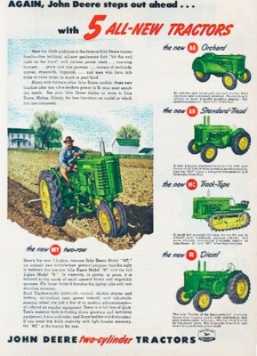 Vintage Tractor John Deere Ad Reproduction Print 17x12 | eBay