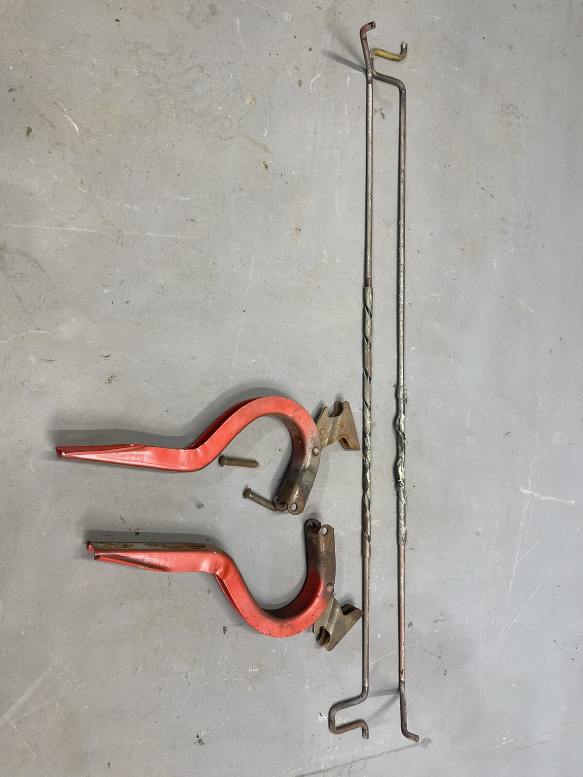 1965 1966 Ford Galaxie 500 Trunk Hinge Strut Torsion Rod Springs Pins ...