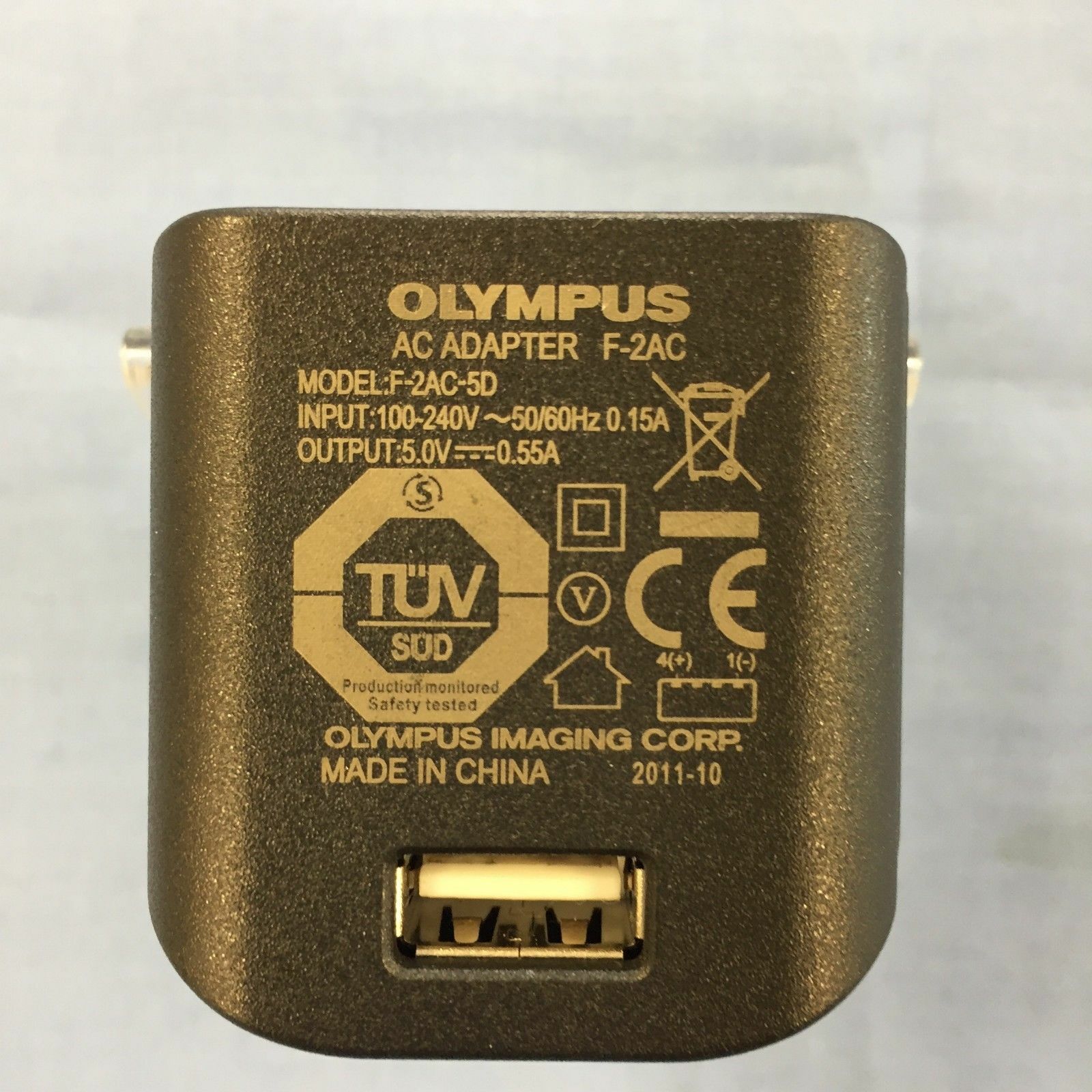 Olympus F-2AC UK USB plug Power Adapter Charger 4 Olympus TG-310 STYLUS ...
