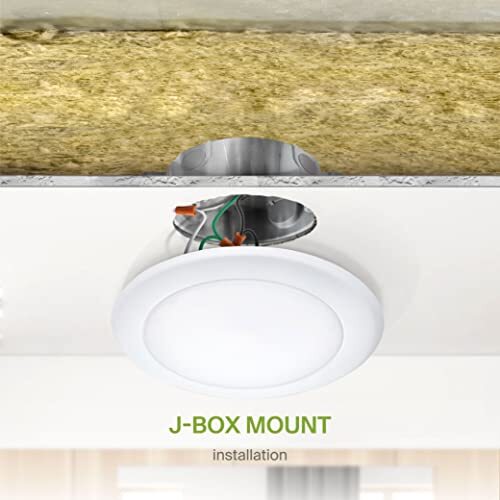 ASD 6 Inch Flush Mount Ceiling Light Wet Rated Dimmable LED Disk Light ...