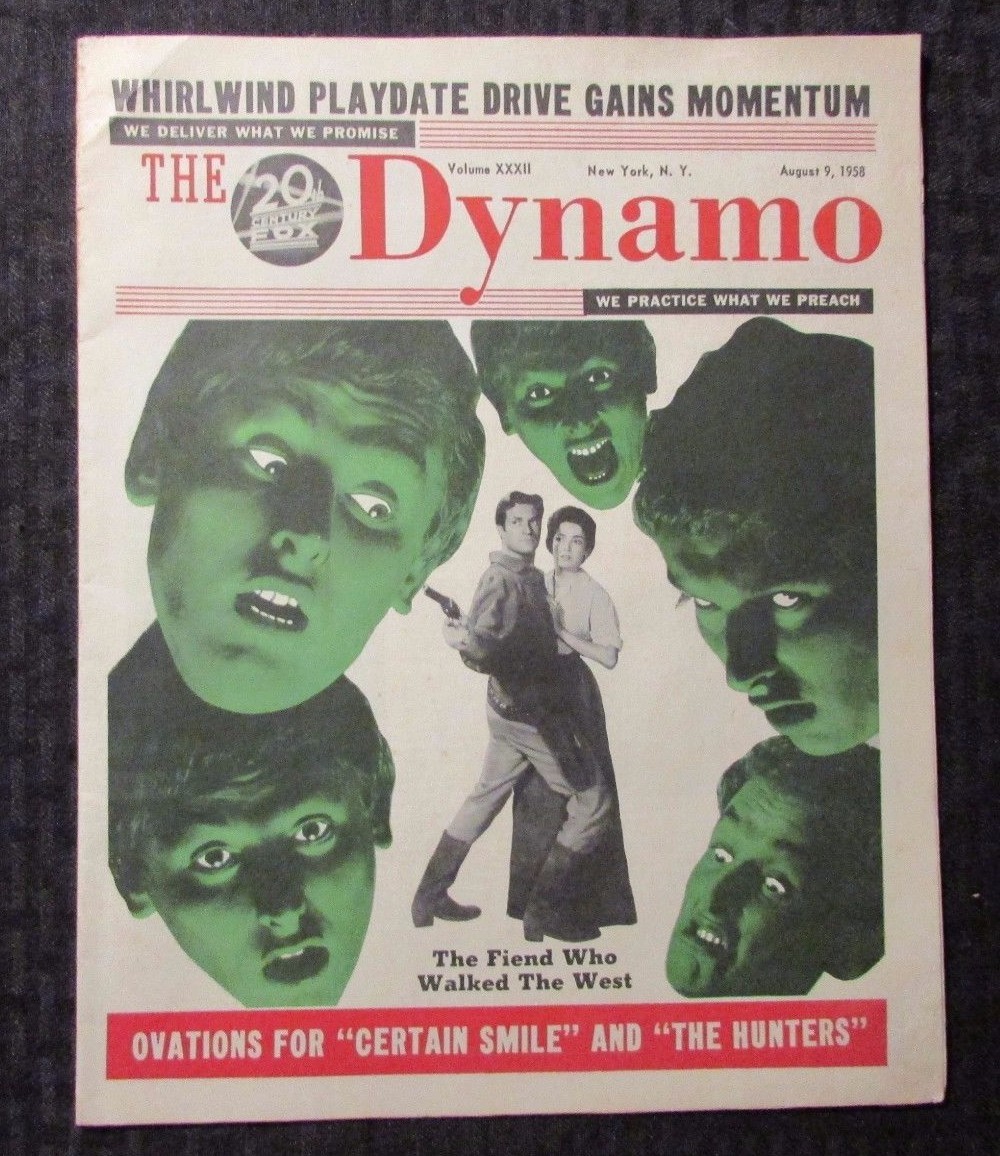 1958 Aug THE DYNAMO Movie Magazine FN 6.0 The Fiend That Walked The ...