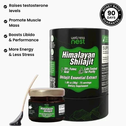 Wellness Nest Pure Himalayan Shilajit Essential Extract – 30 g / 75 ...