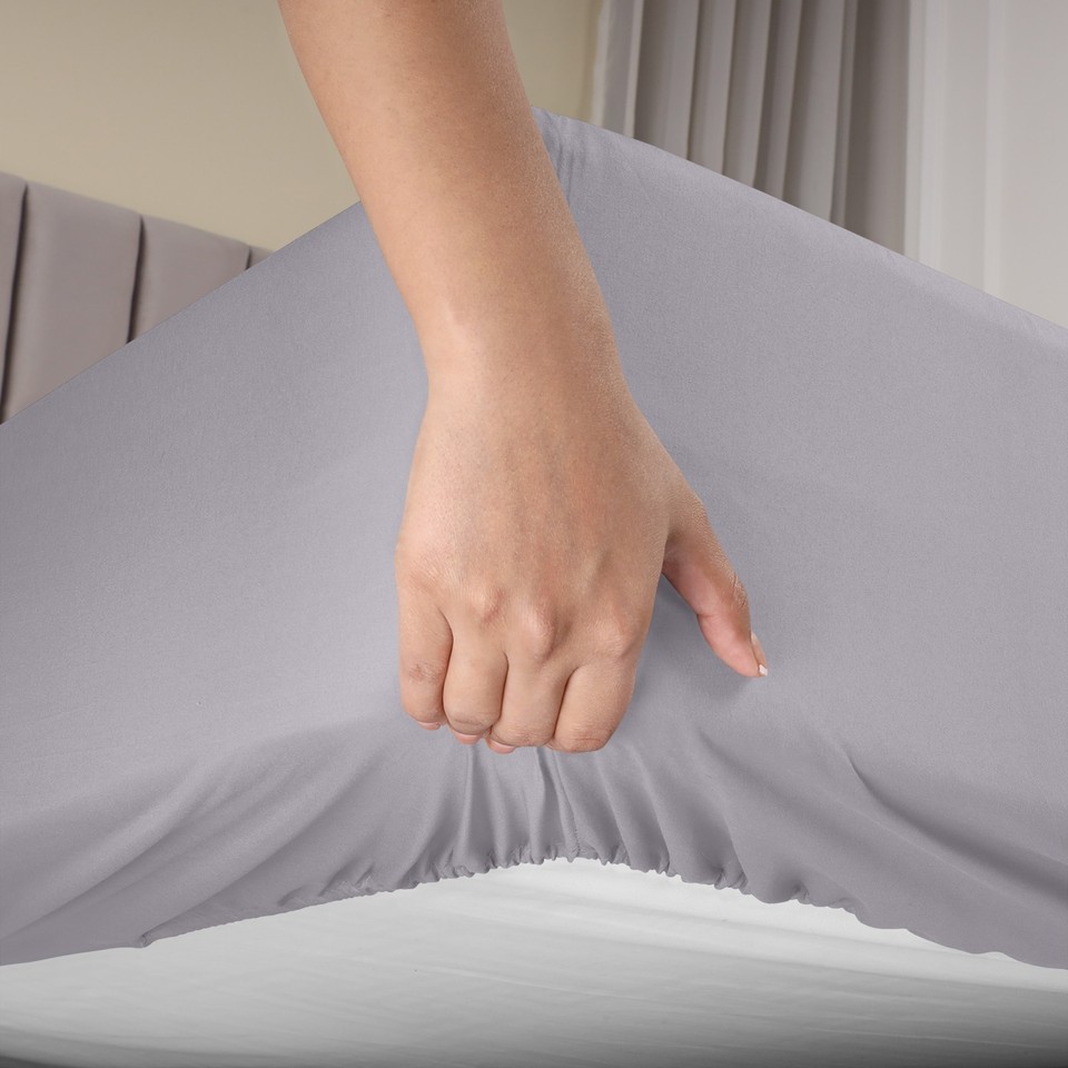 Full Fitted Bed Sheet Extra Deep 25 cm Single Double Super King Size ...