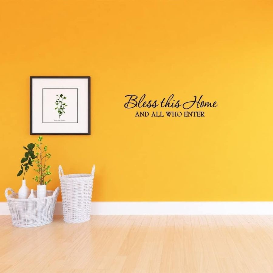 This Home and All Who Enter Wall Decals Quotes Sayings Vinyl Wall Art ...