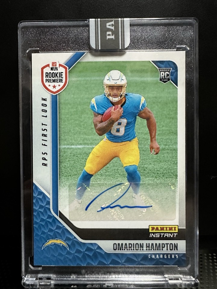 2025 Panini NFL Rookie Premiere Omarion Hampton 1st Ever Pro Uniform ...