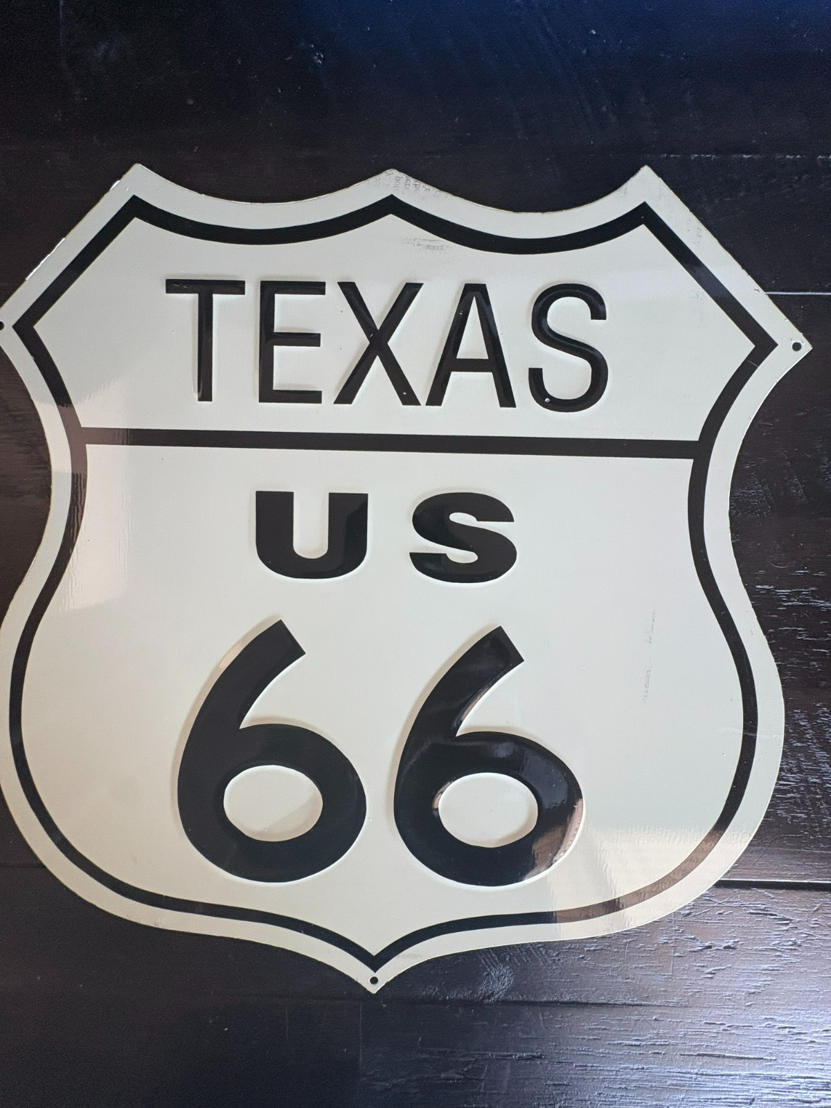 US ROUTE 66 TEXAS PORCELAIN METAL HIGHWAY SIGN GAS TX OIL ROAD SHIELD ...