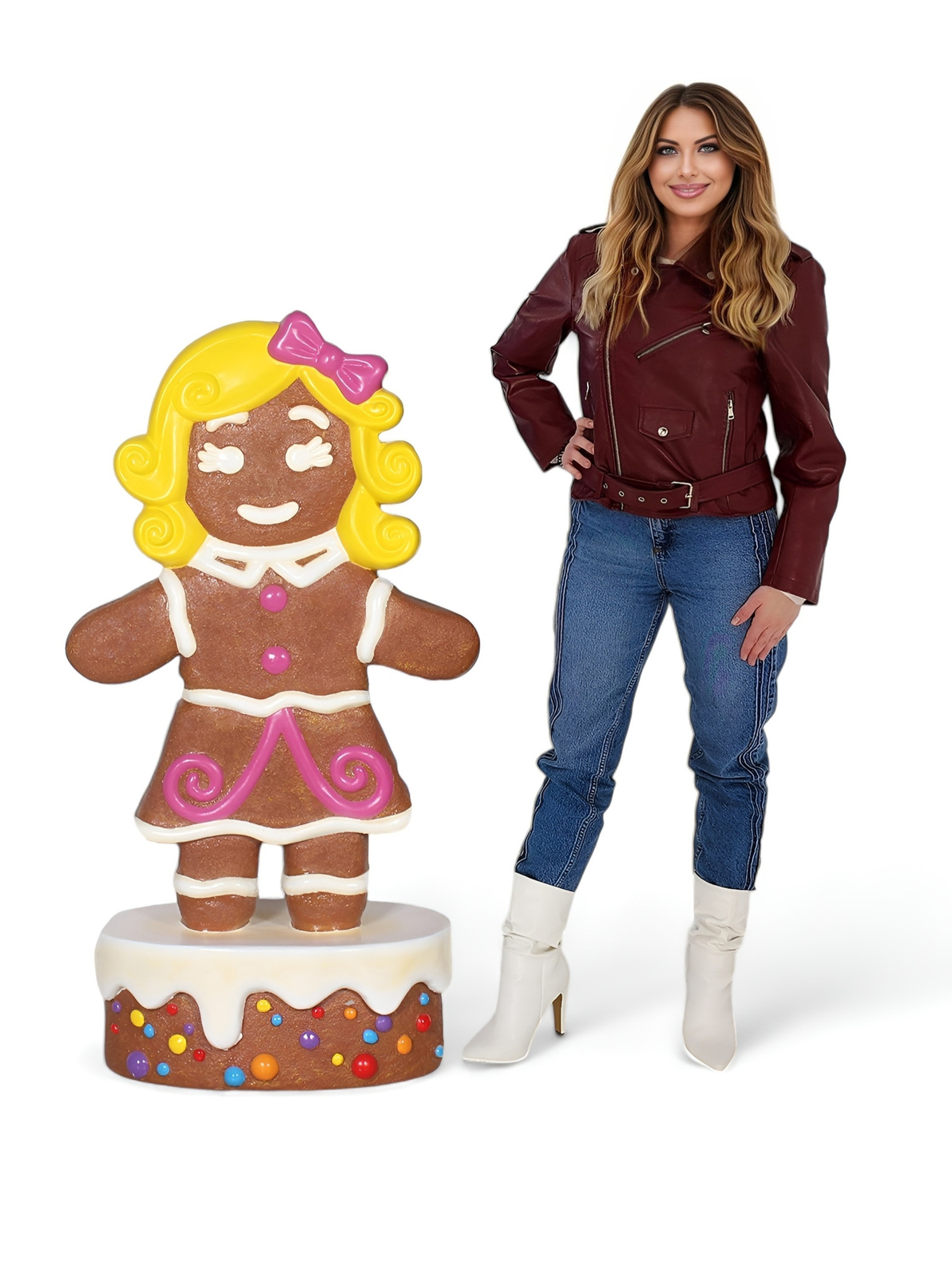 Large Gingerbread Girl Statue - Gingerbread Girl Statue 4.5 FT Indoor ...