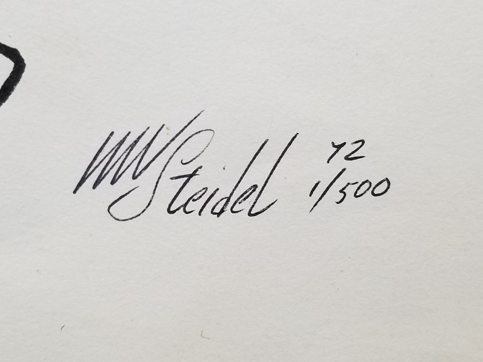 William W. Steidel Limited Edition Print, Signature, #72, 1/500- needs ...