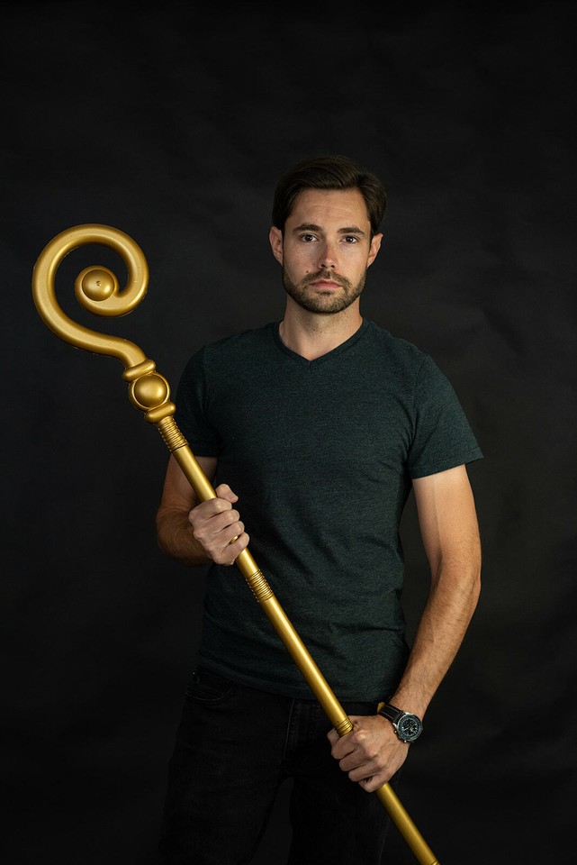 54" Adult Gold Shepherd Riddler Staff Pope Bishop Crosier Costume ...