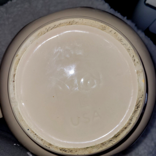 McCoy Art Pottery Rooster Pitcher Large Footed with Lid #202 USA ...