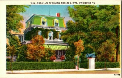 Winchester VA-Virginia Birthplace Admiral Richard E Byrd Vintage ...