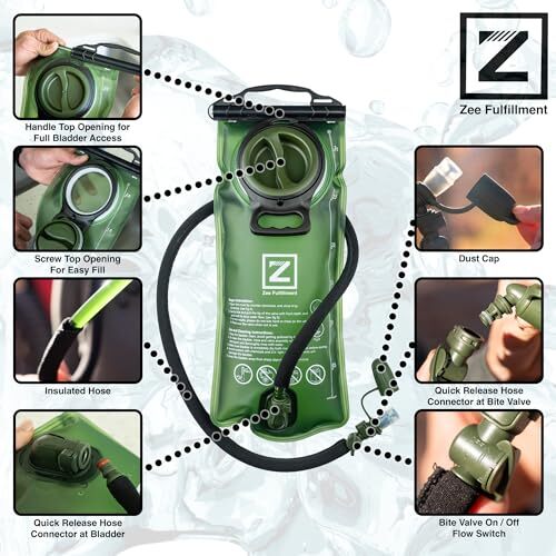 Zee Best Hygienic Hydration Bladder (2L), Hygienic Features: Easy-to ...