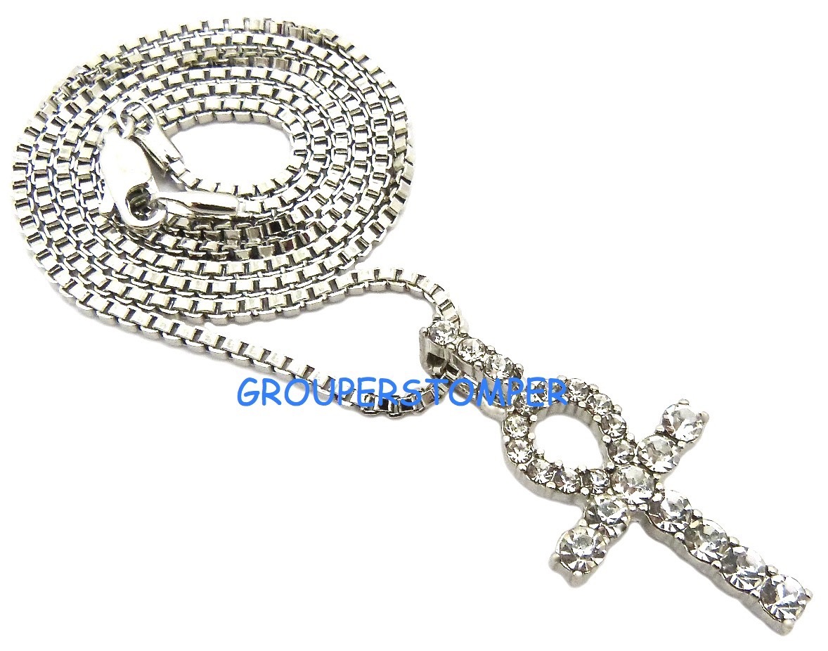 Ankh Egyptian Cross Pendant Key Necklace 24 Inch Cuban, Rope, Or Box ...