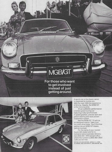 1972 MGB GT Ad Austin Healy Vintage Magazine Advertisement Leyland MG ...