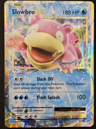 Slowbro EX 26/108 XY Evolutions Extended Art Ultra Rare Holo Pokémon ...