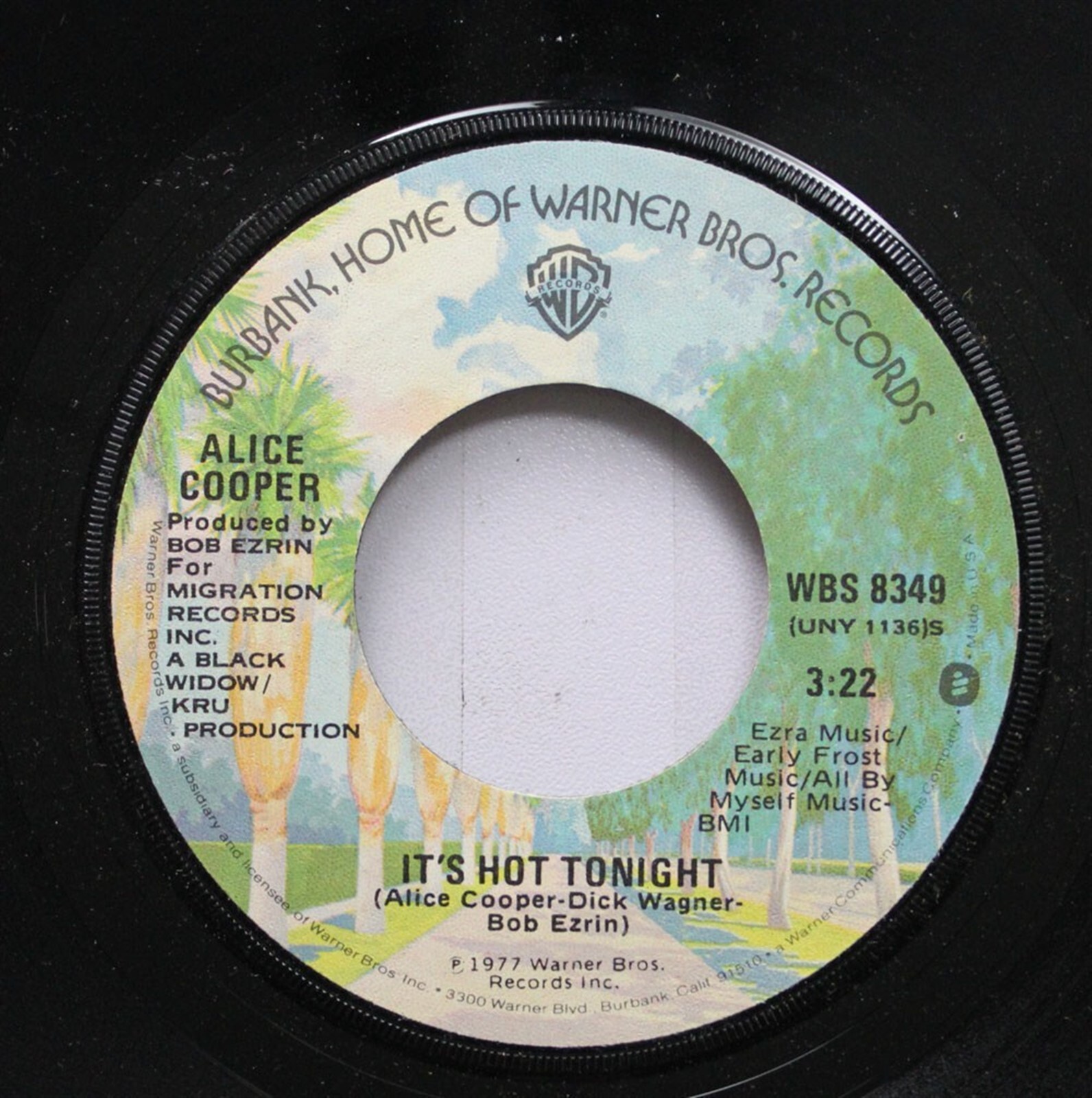 Rock Nm! 45 Alice Cooper - It'S Hot Tonight / You And Me On Warner Bros ...