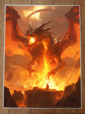 Epic Fire Dragon Poster 18x24in | eBay
