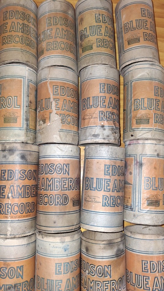35 EMPTY EDISON BLUE AMBEROL CYLINDER RECORD BOXES - NO BOTTOMS | eBay