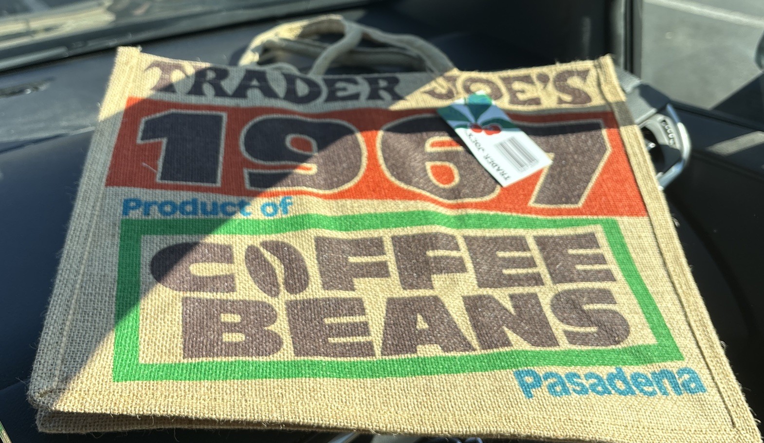 Trader Joe's Jute Bag Reusable | 1967 Pasadena Coffee Beans | eBay
