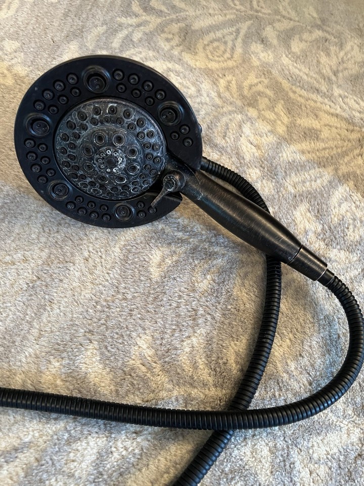 (2) Delta oil Rubbed bronze Shower Heads With Hoses A112.18.1M Models ...