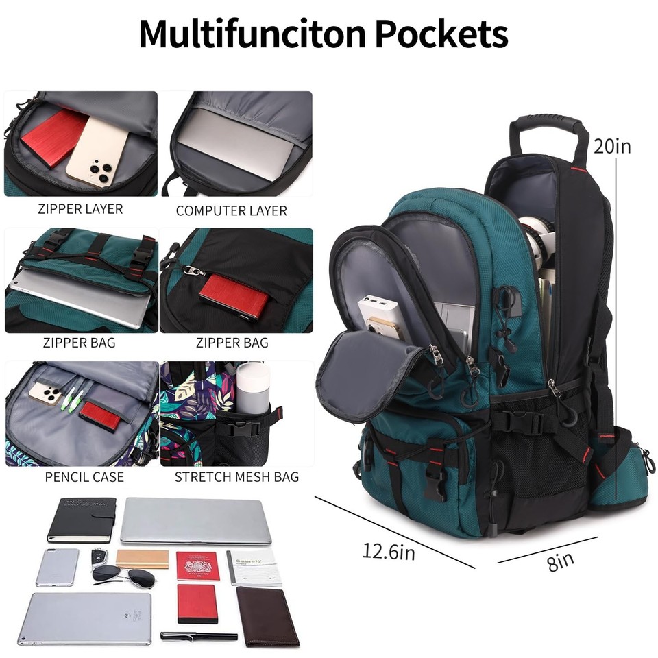 Nerlion 40L Hiking Backpack Travel Backpack for Men Women Camping ...