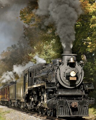 Smokey Train Steam Locomotive Train Vintage Photo 8.5x11 | eBay