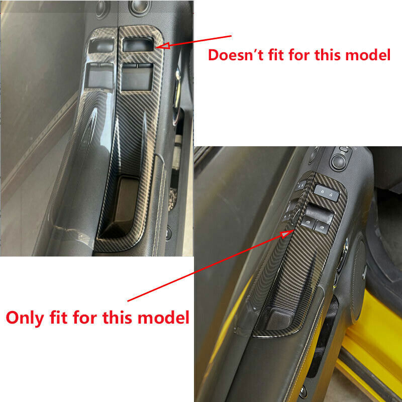 Carbon Fiber Interior Console Cover Trim Accessories For Chevy Camaro ...