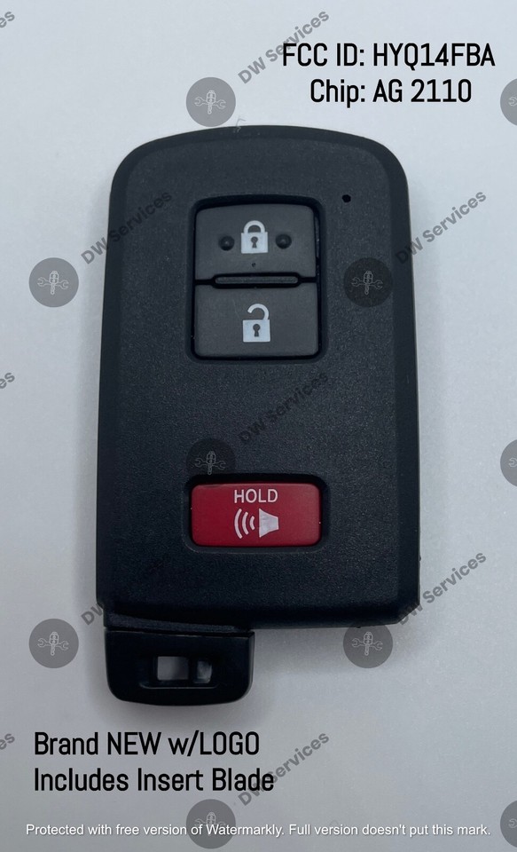 NEW! Toyota PROXIMITY remote SMART key FOB HYQ14FBA AG BOARD 2110 89904 ...