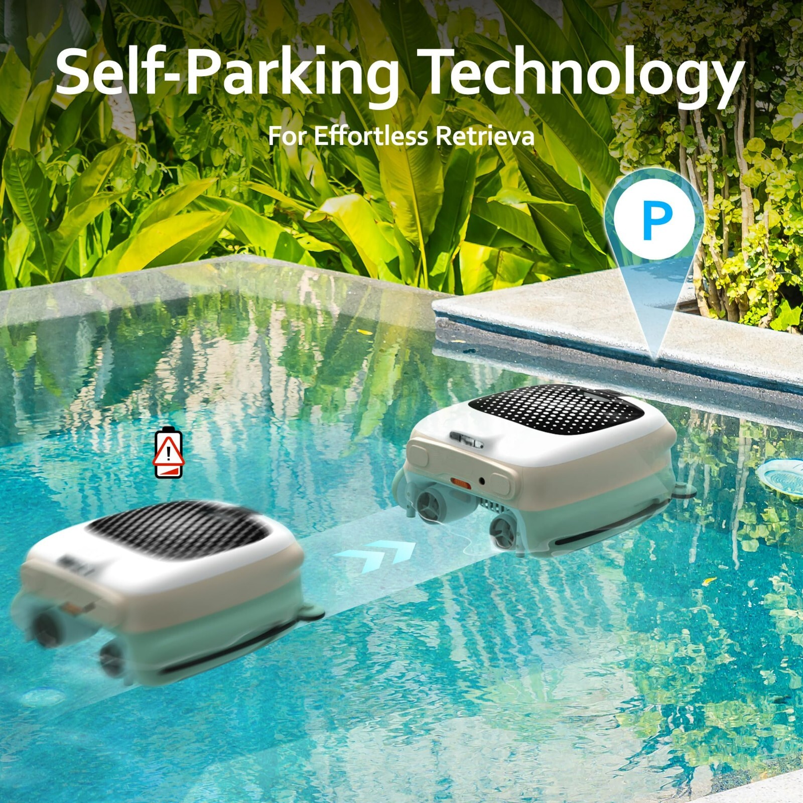 POOLPURE Pool Skimmer Robot, Automatic Pool Skimmer, Above Ground ...