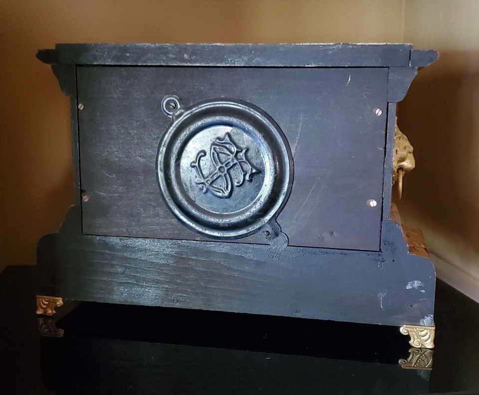 Seth Thomas Adamantine Mantel Clock Tortoise Shell 1893 Westminster ...