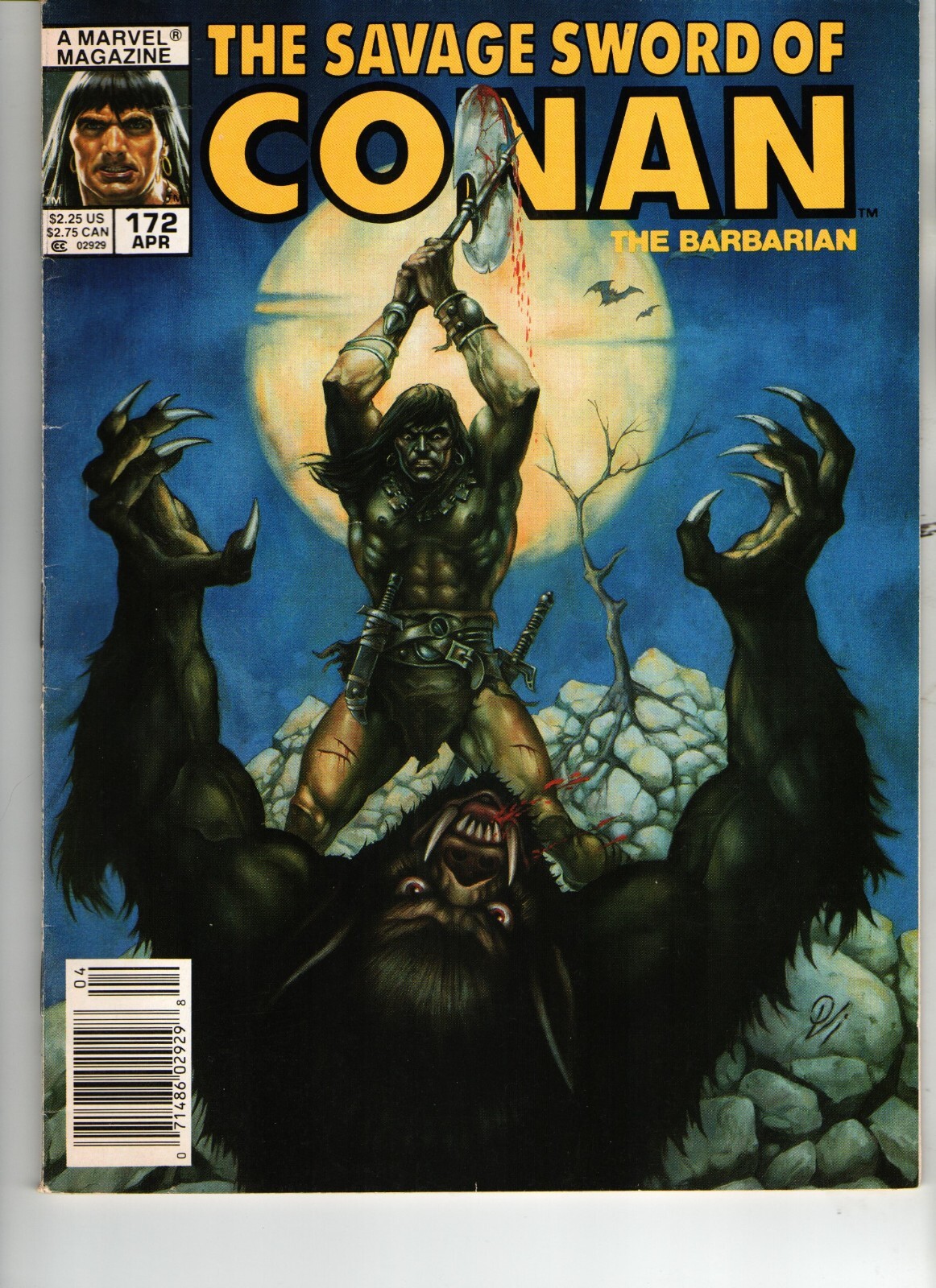 THE SAVAGE SWORD OF CONAN THE BARBARIAN #172 APRIL 1990 STAN LEE MARVEL ...