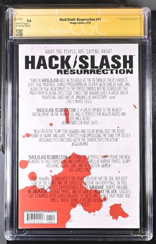 Hack/Slash: Resurrection #11 Image Comics CGC SS 9.6 Signed Howard, Seeley | eBay