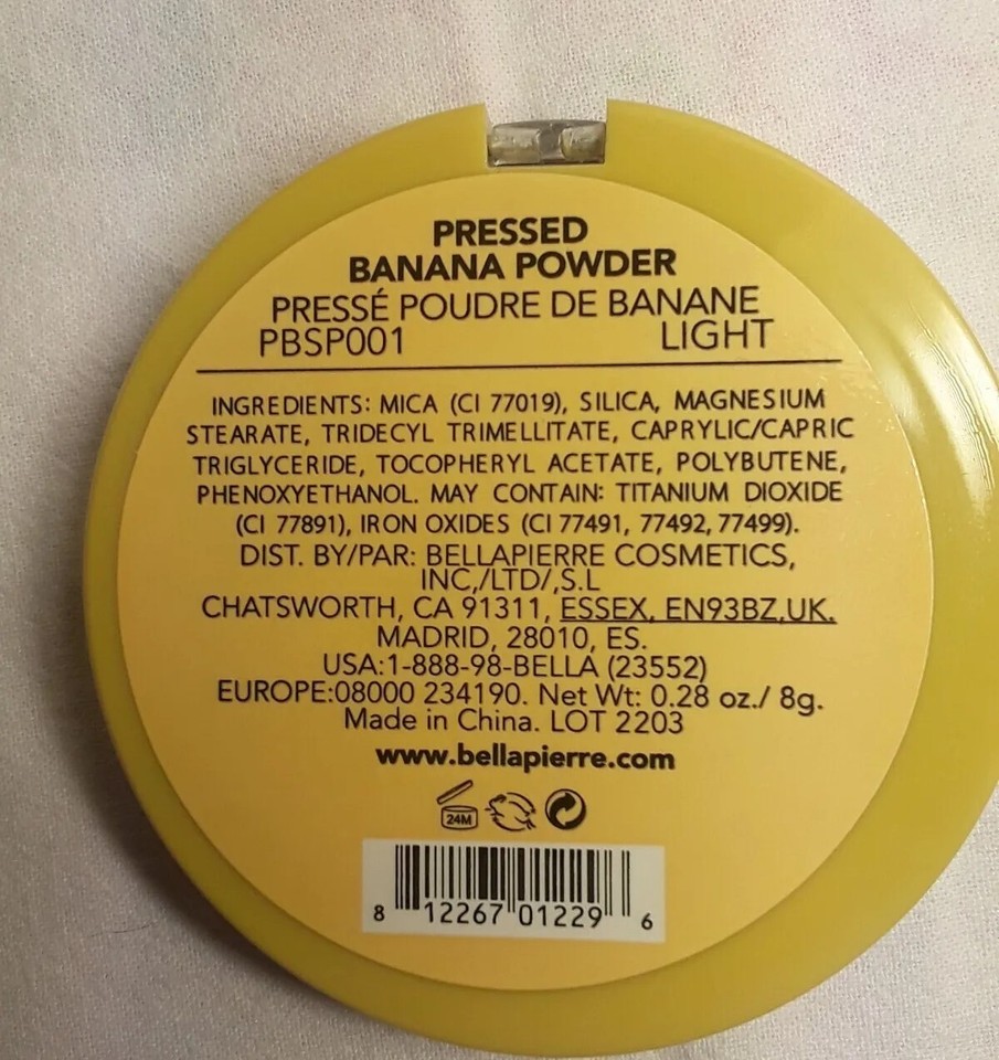 Bellapierre Cosmetics Pressed Banana Powder Light 0.28 Oz | eBay