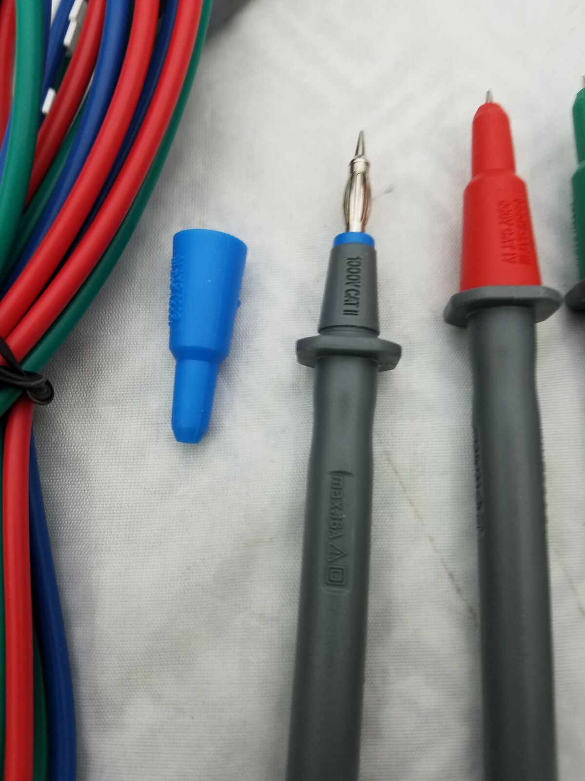 Silicone 60" 3 Wire Test Lead Set - 4mm Push-Fit | eBay