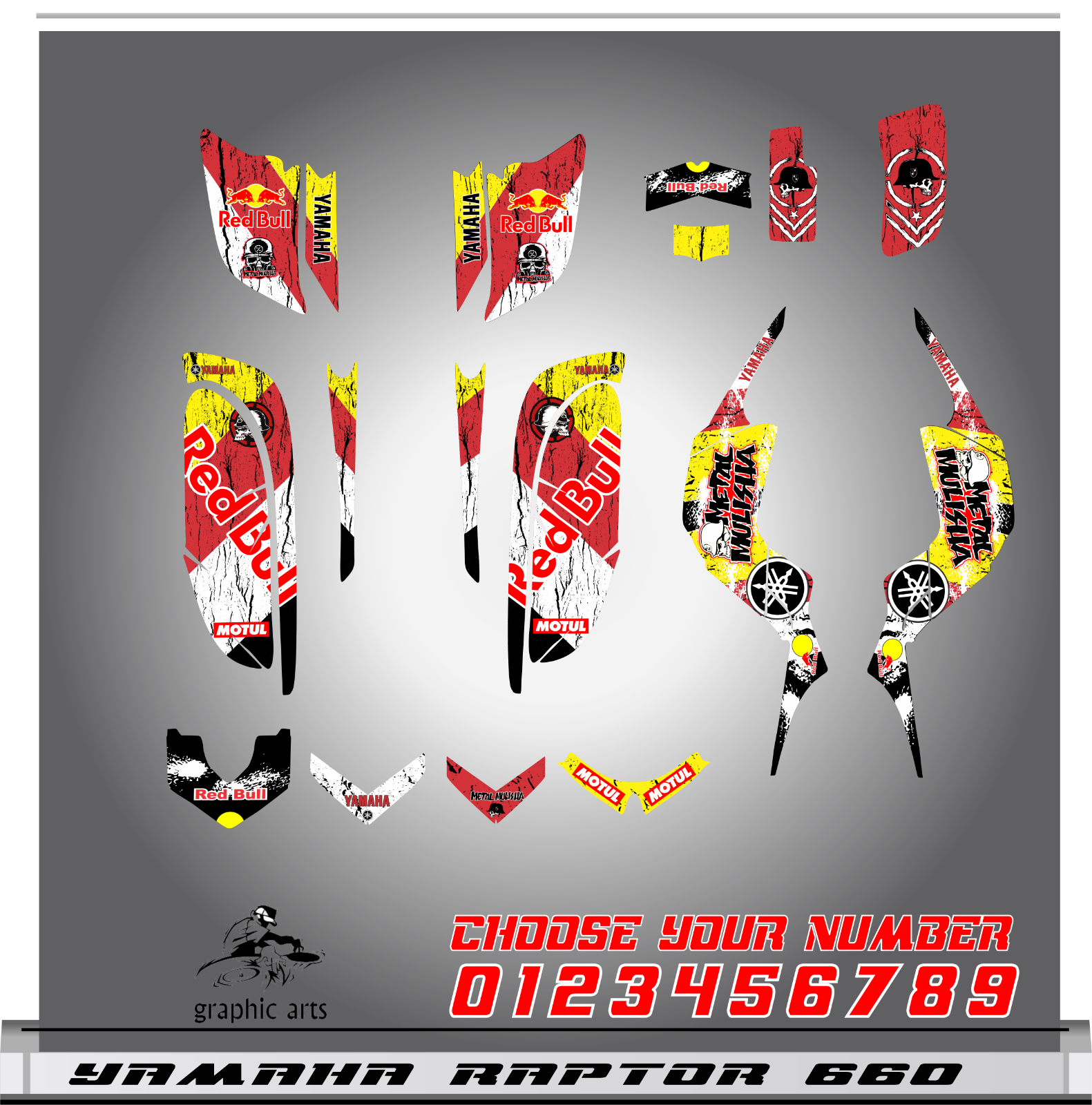 YAMAHA RAPTOR 660 660R FULL GRAPHICS DECALS STICKERS KIT ATV | eBay