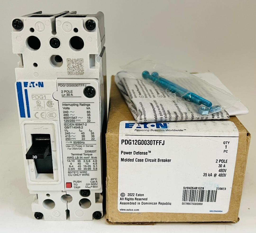 Eaton Power Defense 2 Pole / 30 Amp / 480 Volt Industrial Circuit ...