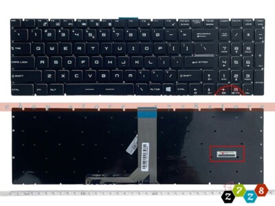 New MSI GE75 GS75 Raider 8RE 9SE ms-17E2 MS-17E1 Keyboard US Per-Key ...