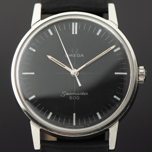 1966 OMEGA SEAMASTER 600 BLACK TECHNICAL WHITE CROSSHAIR CAL. 601 REF ...