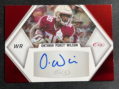 2023 Sage Ontaria Pokey Wilson RC Auto #A-OW Red Foil Rookie Florida ...