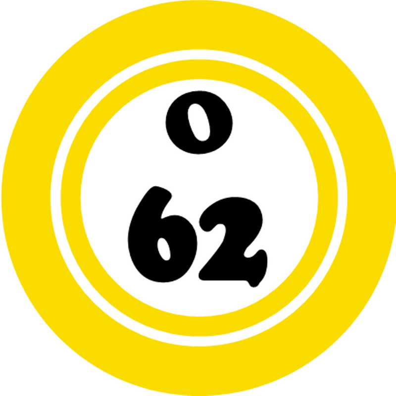 O 62 O62 Bingo Ball - 3 Pack Circle Stickers 3" x 3" - Hobby Number ...