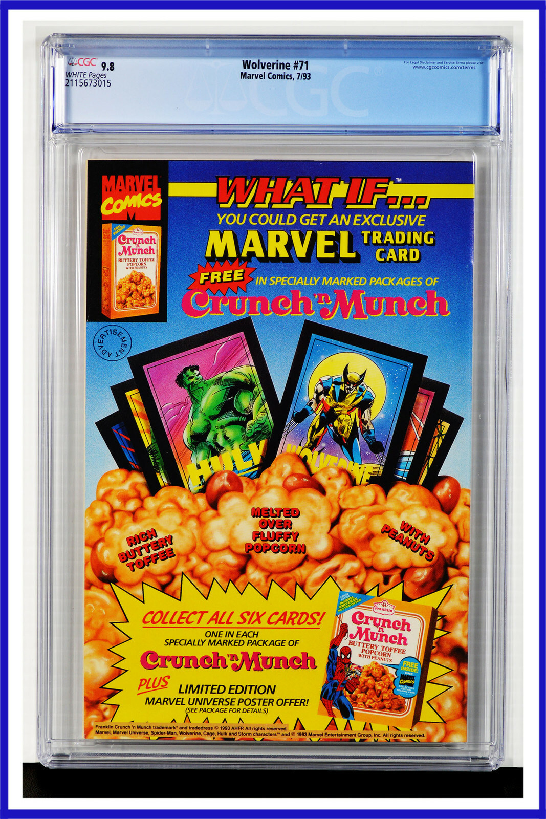 Wolverine #71 CGC Graded 9.8 Marvel July 1993 White Pages Comic Book | eBay