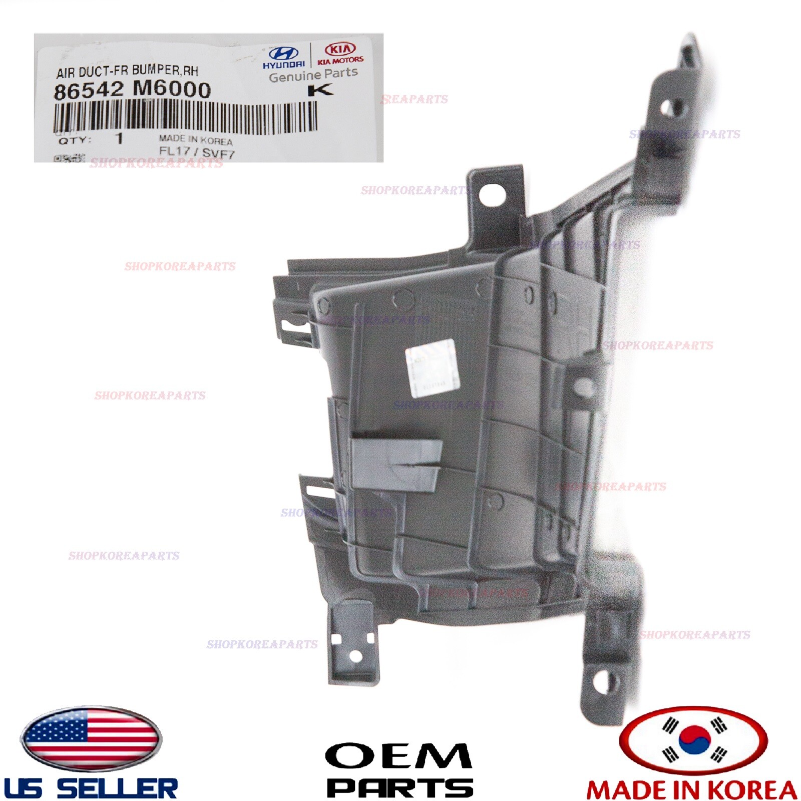 Genuine Duct Assy Air Curtain RIGHT Passenger Side ⭐OEM⭐ KIA FORTE 2019 ...