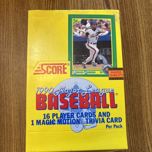 1990 Score MLB Factory Sealed Box 36 Packs w/16 Cards And 1 Magic ...