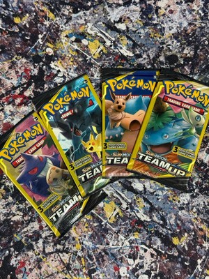 Pokemon Sun Moon Team Up 3-card 4 Mini Booster Packs New Full Art Set ...