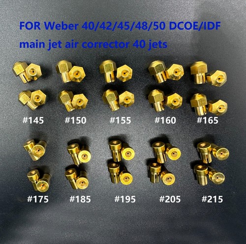 Jetting Kit Weber DCOE IDF 4x Main 145,150,155,160,165 air ...