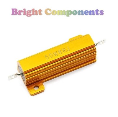 50W Aluminium Clad Power Resistor - 0.22 Ohms (0R22/0.22R/R22) - UK ...