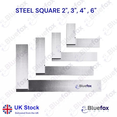 4PC ENGINEERS STEEL SQUARE SET 2", 3", 4" , 6" MEASURING SQUARE HIGH ...