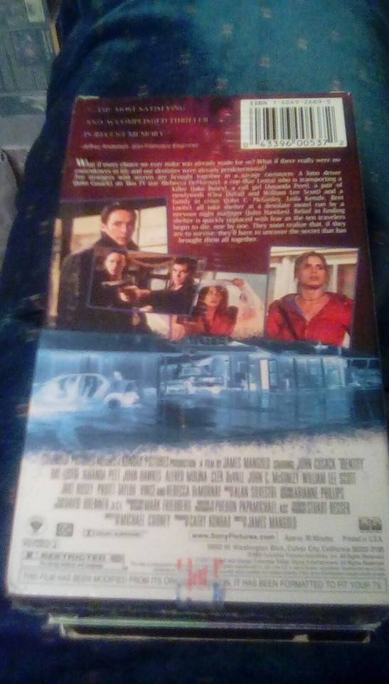 Identity RARE 2003 VHS thriller John Cusack Amanda Peet Ray Liotta NEW ...