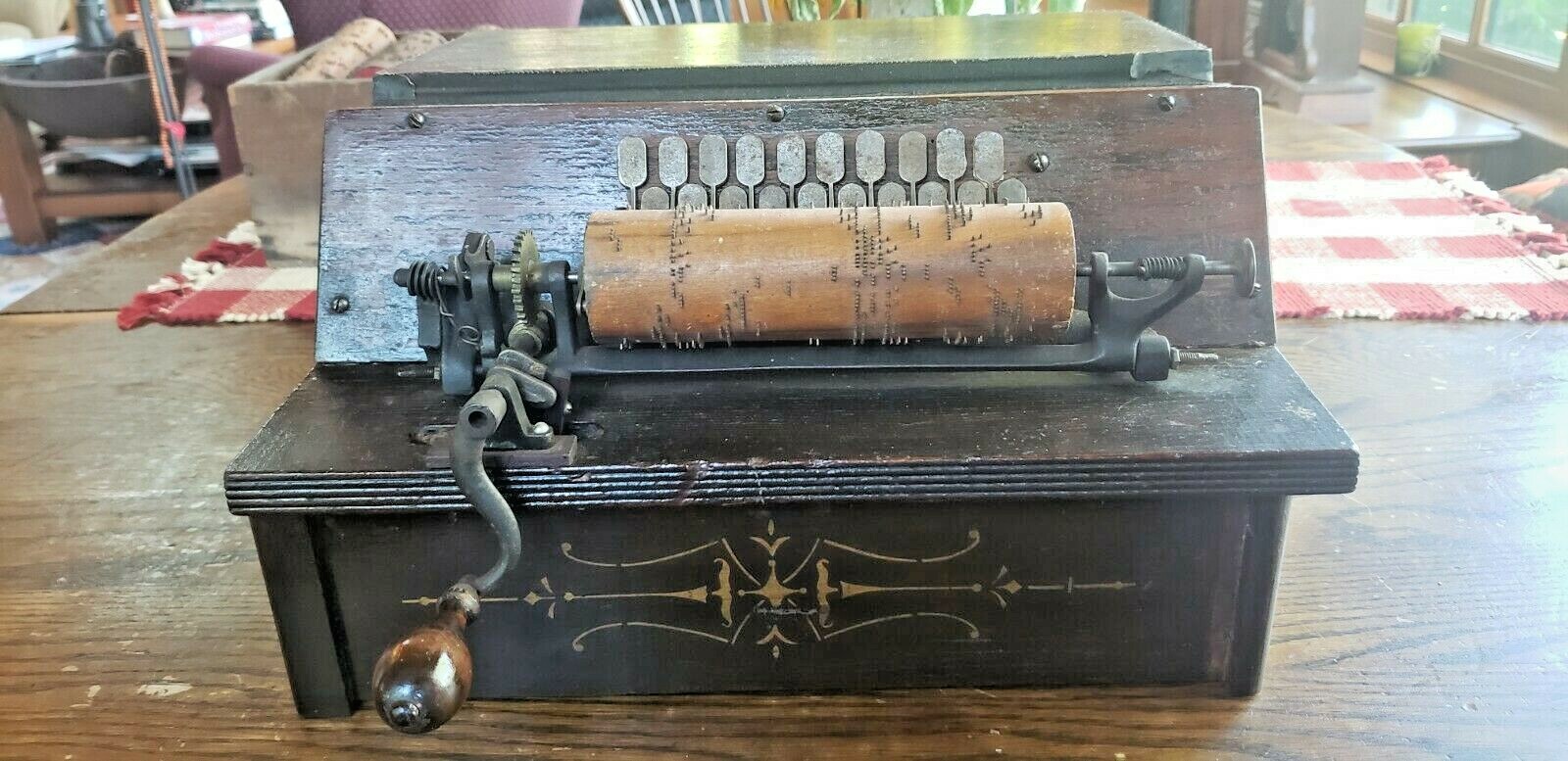 Antique "the Gem" Roller Organ with 12 Cobs | eBay