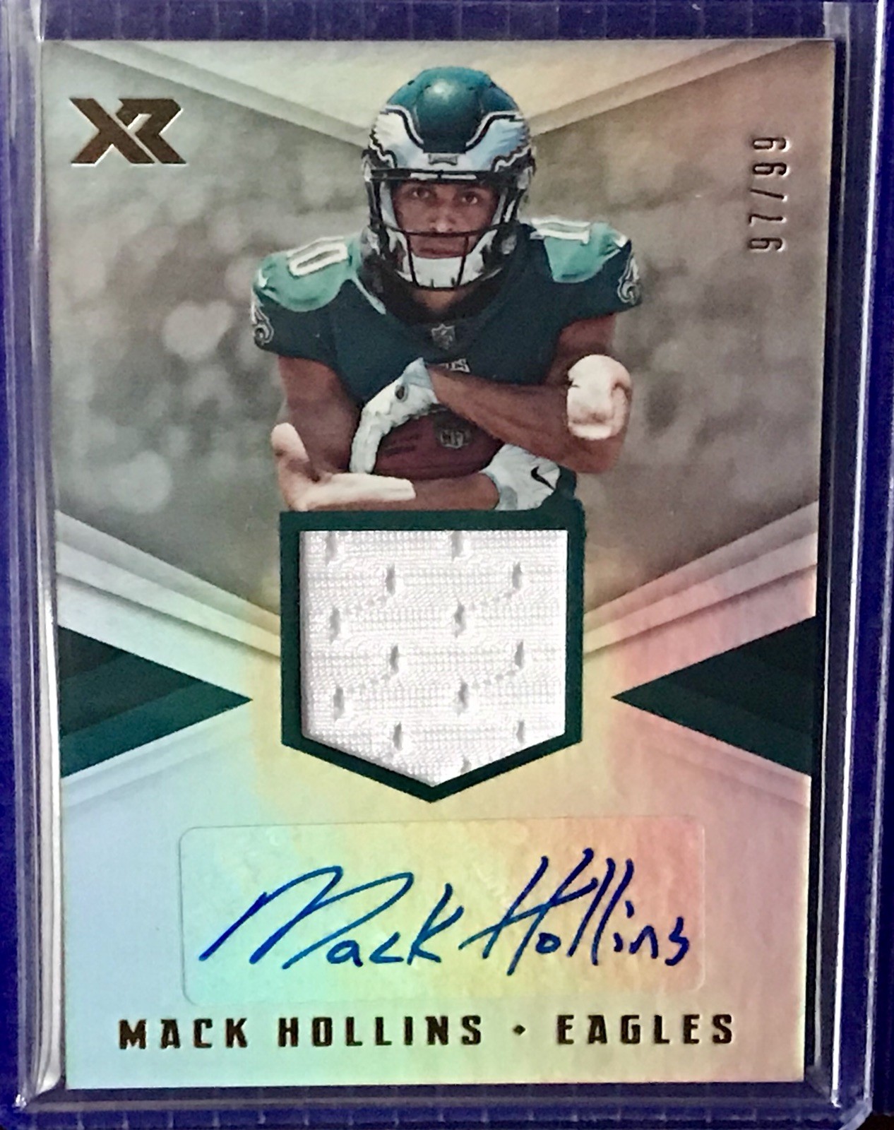 2017 Panini XR - Rookie Swatch Autographs #RSA-MH Mack Hollins /99 (AU ...
